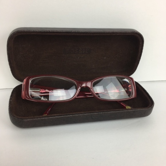 Fossil | Accessories | Fossil Floral Eyeglass Frames And Hard Case ...